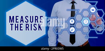 Text caption presenting Measure The Riskdetermine degree of danger ...