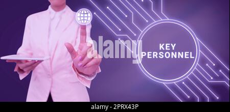 Inspiration showing sign Key Personnel. Concept meaning Program ...
