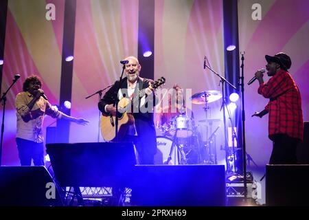 Mandawuy Yunupingu and Yirrnga Yunupiŋu of King Stingray performing at the 2023 APRA Music ...