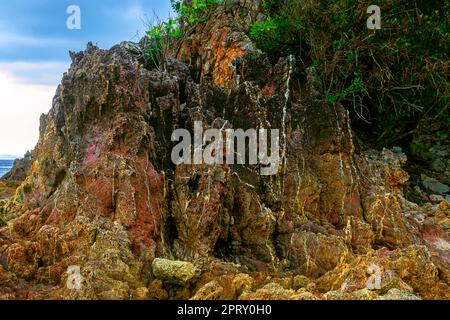 Pebble beach at Pulau Mawar; Endau, Peninsular Malaysia. Pulau Mawar is ...