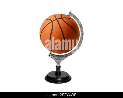 Globe sphere orb Basketball concepts on white background. Sport ...