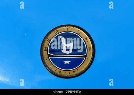 Bertone Torino Insignia Badge on the front of a Sports Car arriving at ...