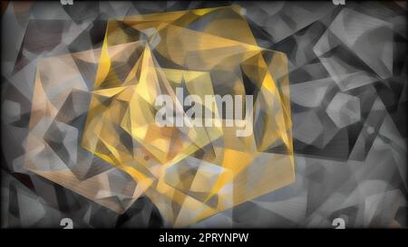 Cubes and triangles hand draw digital art Stock Photo - Alamy