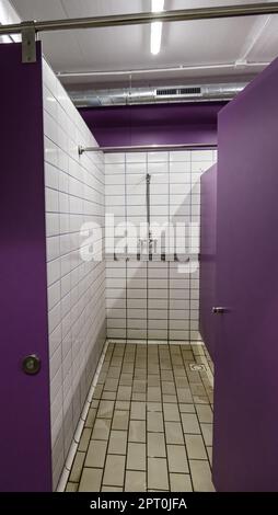 Interior detail of changing rooms in a swimming pool Stock Photo - Alamy