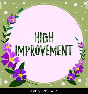 Hand writing sign High Improvement. Internet Concept making yourself a ...