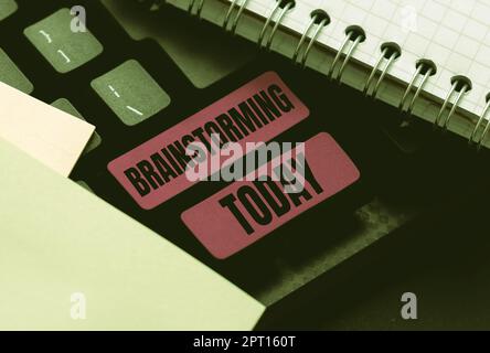 Text caption presenting Brain Storming, Word for Stimulating creative ...