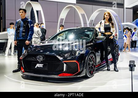 The GAC Empow R as tuned by ABT on display at the 2023 Shanghai Auto ...
