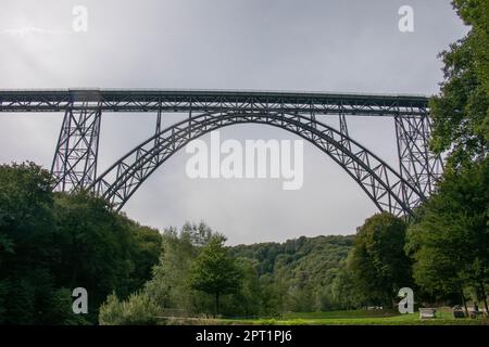 The high steel Müngstener Railroad Bridge in Solingen as a World ...