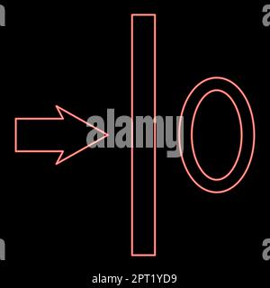 Neon custom sticker Designation on the wallpaper symbol icon black ...