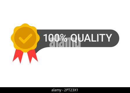 100 quality label with five stars and thumbs up Stock Vector Image ...