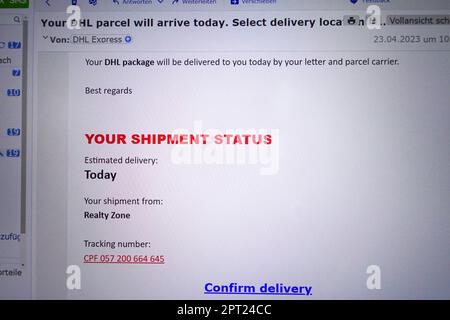 Fake mail, DHL Parcel, Germany Stock Photo - Alamy