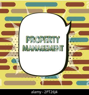 Hand writing sign Property Management. Business concept Overseeing of ...