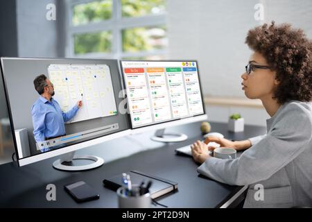 Online Virtual Video Conference Elearning Webinar Training Stock Photo ...