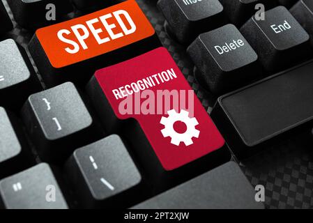 Conceptual caption Speed Recognition, Business idea temperate season of ...