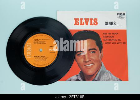 Rare Australian issue Elvis Presley extended play 45rpm record "His ...
