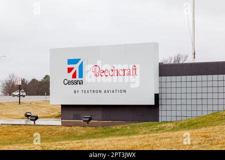 Cessna and Beechcraft logo sign is shown in Wichita, Kansas, USA Stock ...