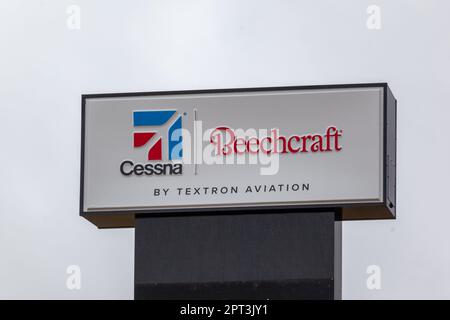 Cessna and Beechcraft logo sign is shown in Wichita, Kansas, USA Stock ...