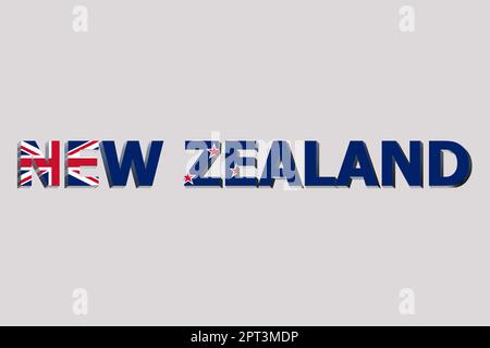 new zealand flag text font Stock Photo - Alamy