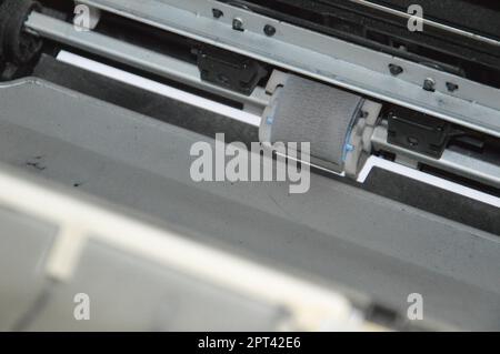 Charging the laser printer cartridge with toner the powder Stock Photo ...