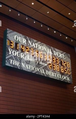 National Debt Clock, Times Square, New York City, USA 2025 Stock Photo ...