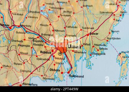 map of umeå sweden Stock Photo - Alamy