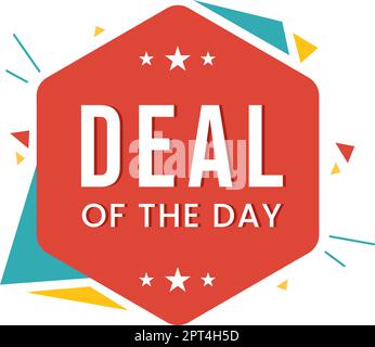 Daily Deals of The Day with Decorative Lettering Text Style for Poster ...