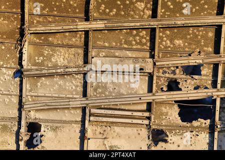 Rusty scrap metal texture af an abandoned plane wreck Stock Photo - Alamy