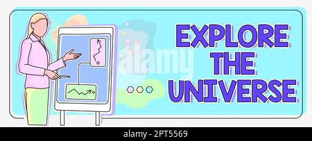 Hand writing sign Explore The Universe, Word Written on Space and ...