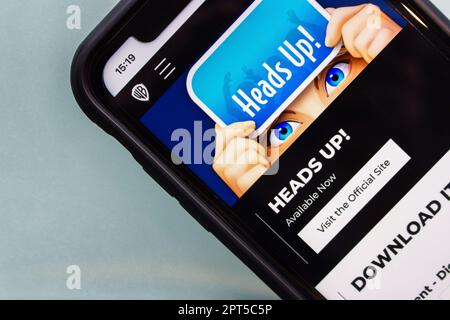 Vancouver, CANADA - Mar 20 2023 : Heads Up!, word guessing game ...