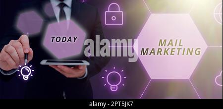 Writing displaying text Mail Marketing. Conceptual photo sending a ...