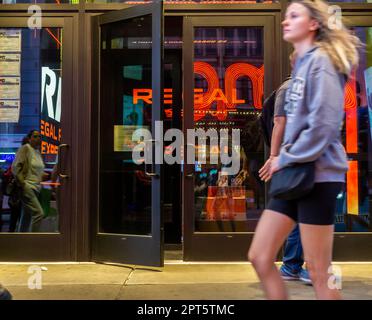 The Cineworld owned Regal Cinemas in Times Square in New York on ...