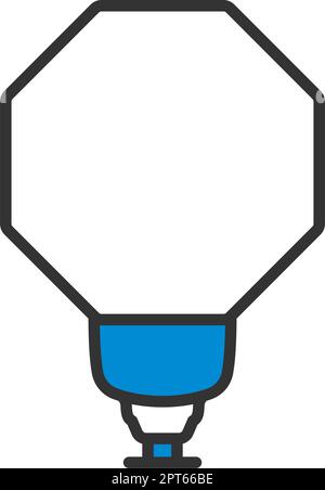 Icon Of Portable Photo Flash. Bold outline design with editable stroke ...