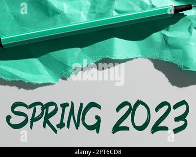 Handwriting text Spring 2023, Business concept time of year where ...