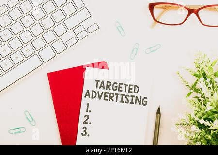 Conceptual display Targeted Advertising. Business showcase Online ...