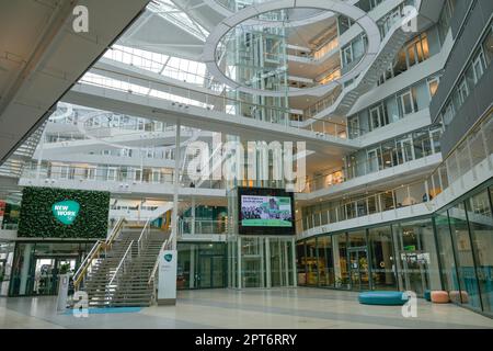 Interior view of the new Unilever Germany headquarters, inaugurated ...