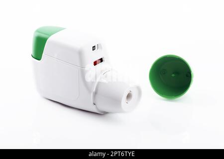 Metered Dose Inhaler isolated over white background Stock Photo - Alamy