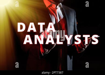 Inspiration showing sign Data Analysts, Business showcase Programmer ...