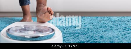 Person Checking Weight Using Weighing Scale After Workout Stock Photo ...