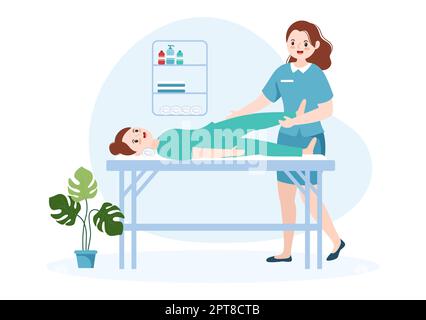 Rehabilitation Flat Cartoon Hand Drawn Templates Illustration with ...