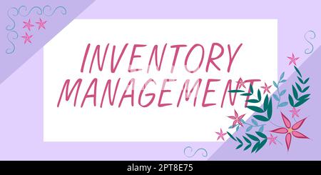 Text sign showing Inventory Management. Conceptual photo Overseeing ...