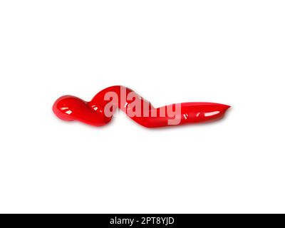colors of acrylic paint squeezed from a tube isolated on white ...