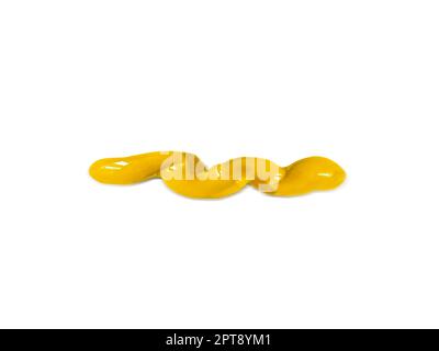 colors of acrylic paint squeezed from a tube isolated on white ...