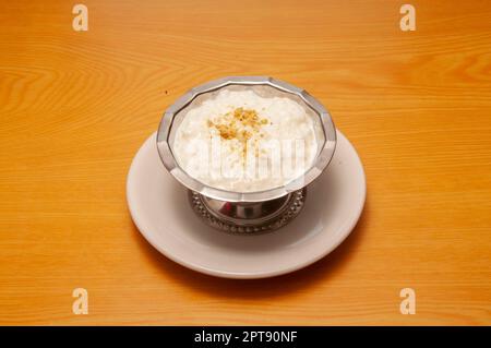 Deliciously delectable dish known as rice pudding Stock Photo - Alamy