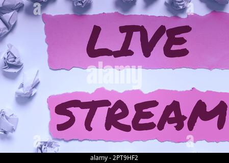 Inspiration showing sign We Are Live. Internet Concept continuous ...