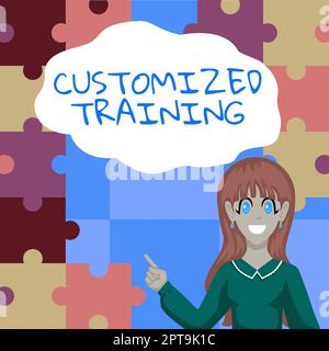 Text sign showing Customized Training. Business overview Designed to ...