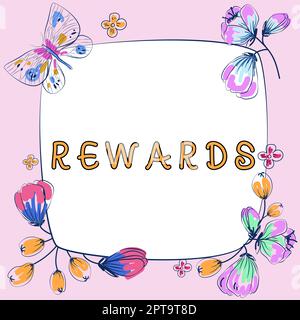 Inspiration showing sign Rewards. Business idea certain number or ...