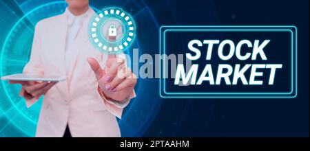 Handwriting text Stock Market, Conceptual photo Particular market where ...