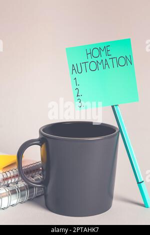 Text sign showing Home Automation. Business showcase monitoring the ...