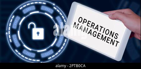 Inspiration showing sign Operations Management. Business concept ensure ...