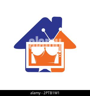 King TV vector logo design template. Royal film logo design vector ...